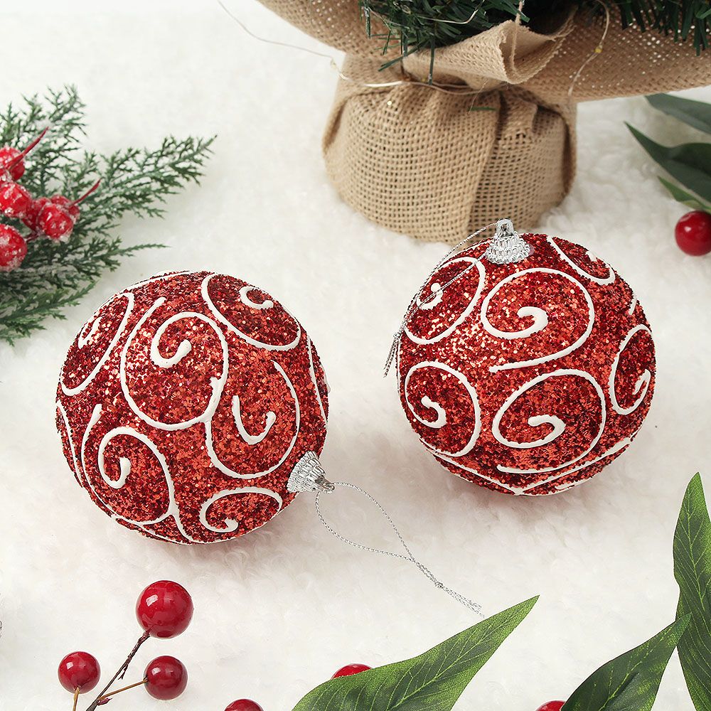 루비레드 글리터 장식볼 2p(10cm) (화이트윈드) WFFXN9L - 오픈마켓 우리들쇼핑