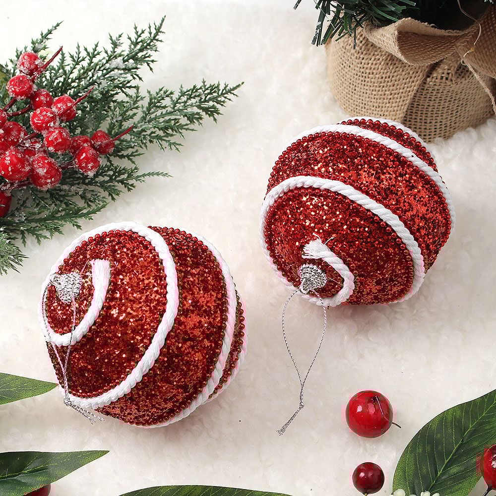 루비레드 글리터 장식볼 2p(10cm) (화이트라인) WFFXN9R - 오픈마켓 우리들쇼핑