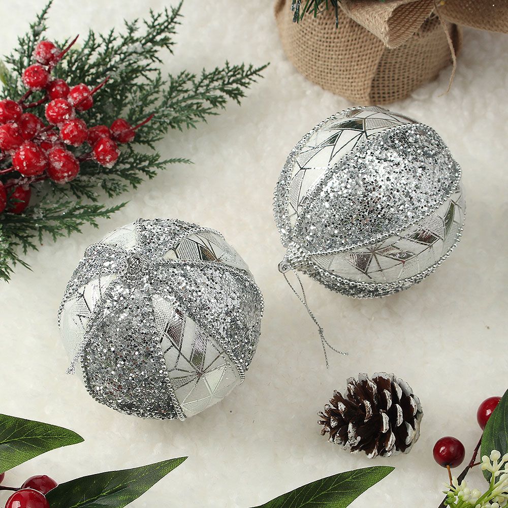 로열실버 글리터 장식볼 2p(10cm) (모자이크) WFFXN2O - 오픈마켓 우리들쇼핑