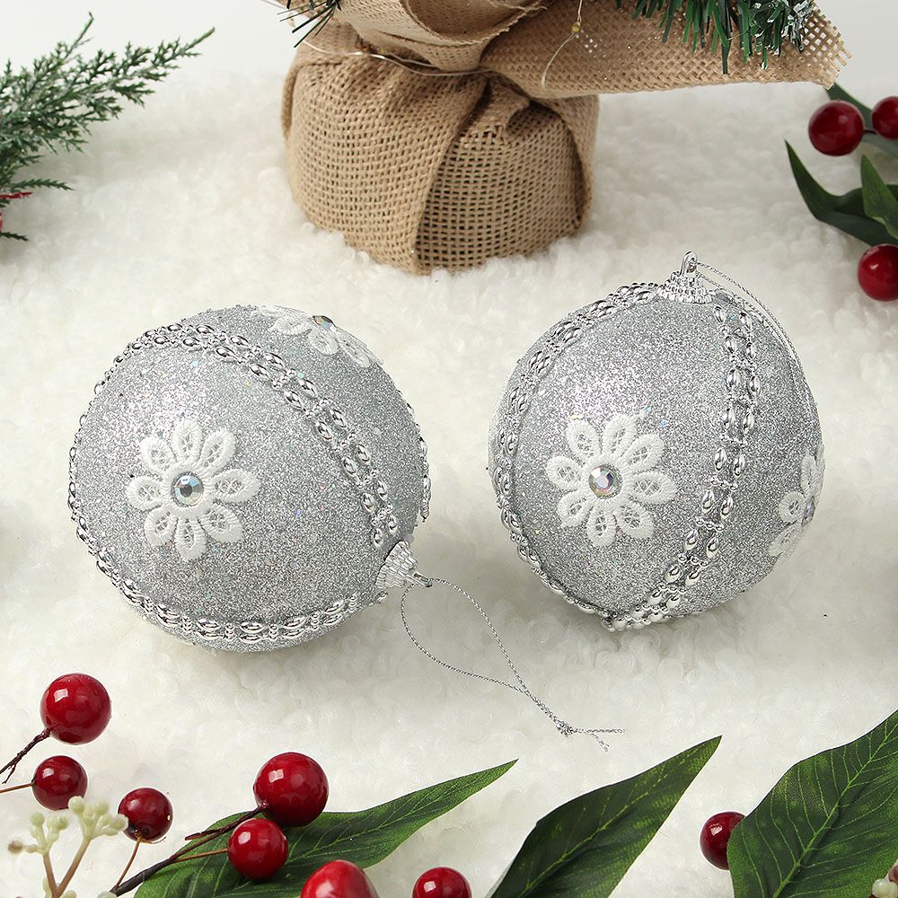로열실버 글리터 장식볼 2p(10cm) (데이지큐빅) WFFXN34 - 오픈마켓 우리들쇼핑