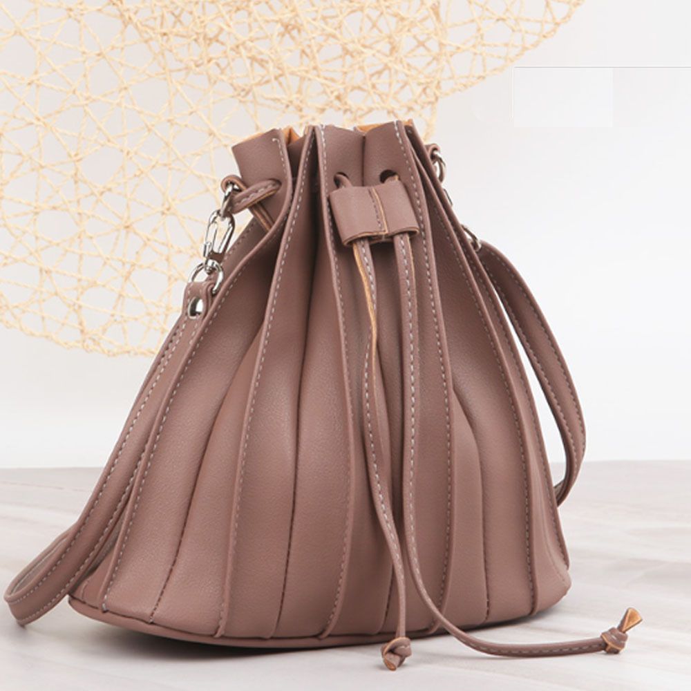 인기 여자 데일리백 신상 주름 버킷백 가방 인디핑크 크로스백 여자숄더백 여성손가방 Y0s 마니템