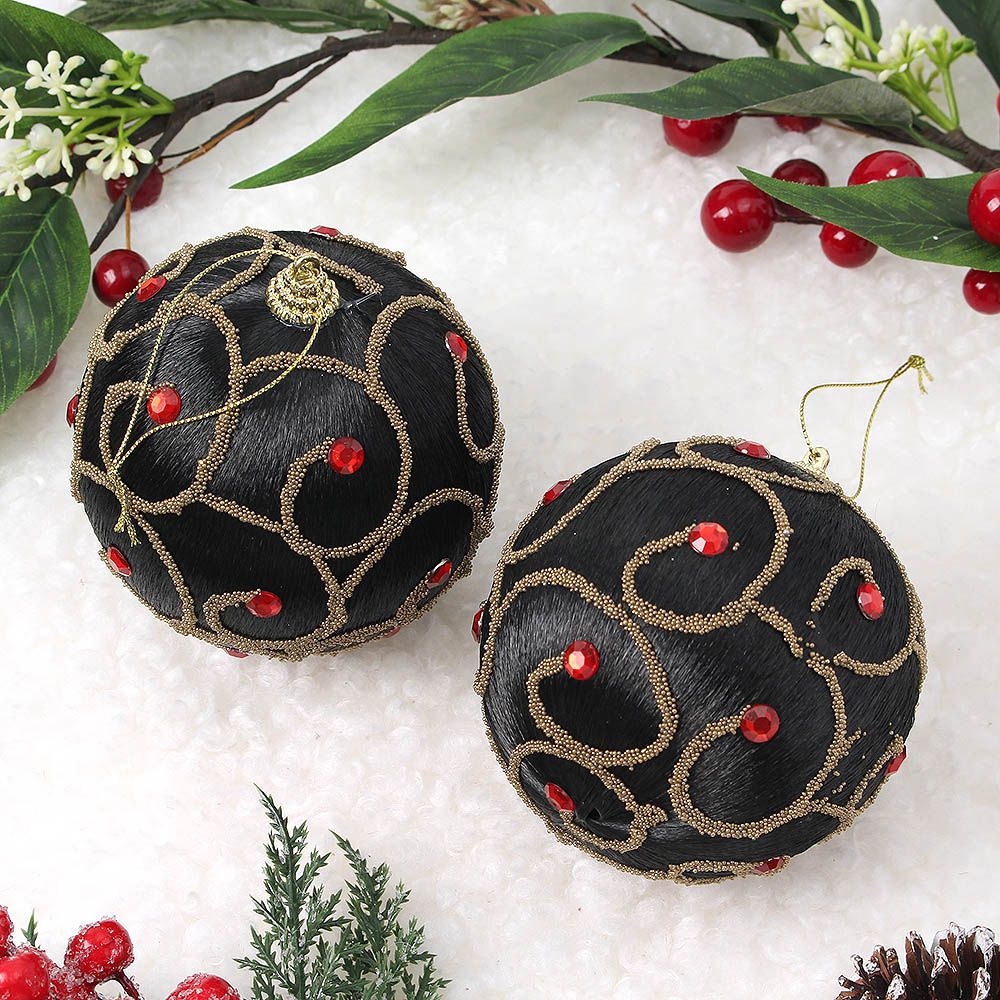 블랙시크 글리터 장식볼 2p(10cm) (동글루비) WFFXN7G - 오픈마켓 우리들쇼핑