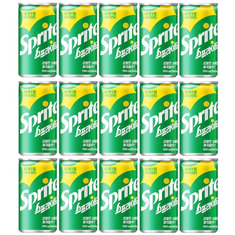 스프라이트 190ml 15캔 탄산음료 사이다 Sprite